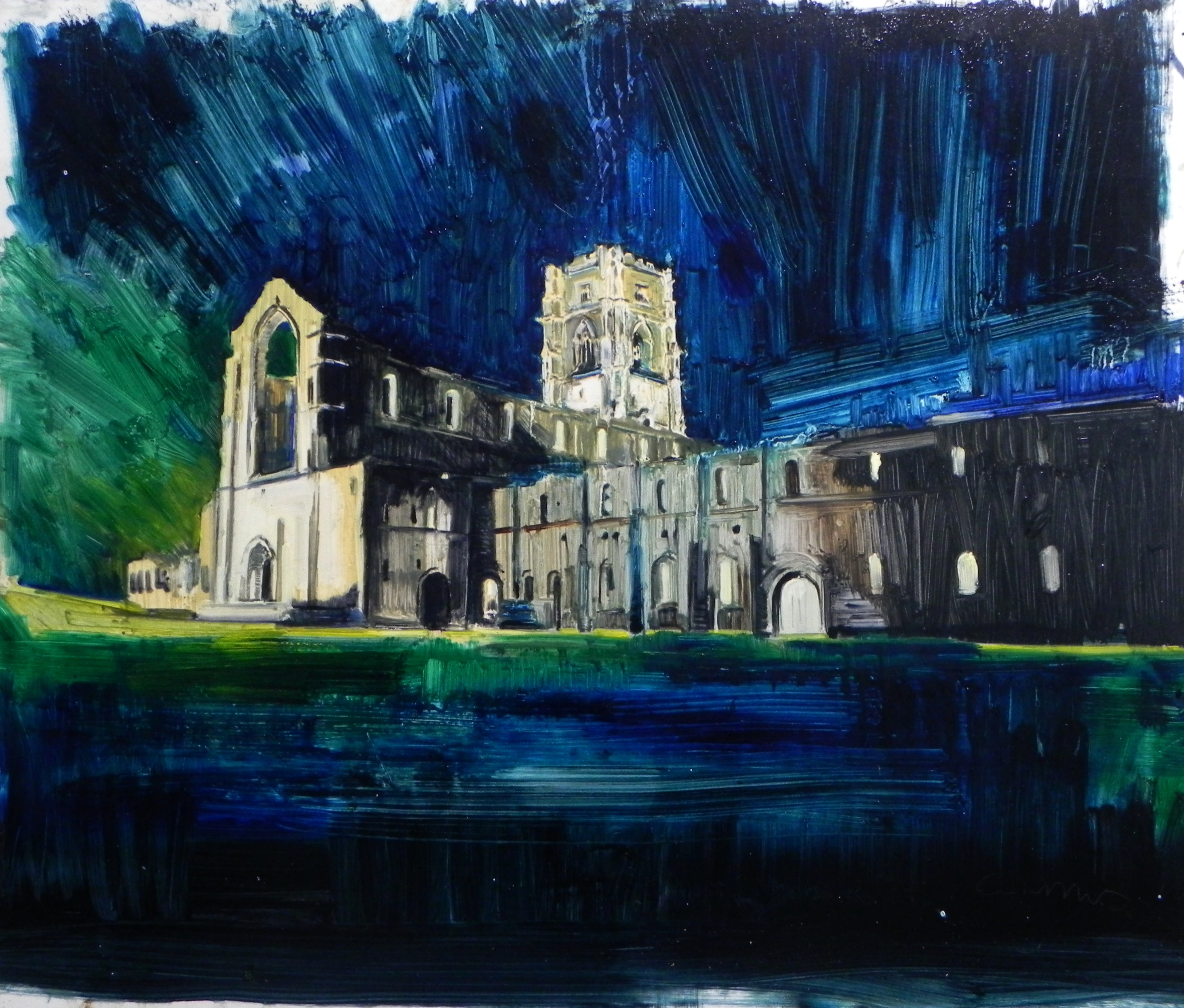 Emerson Mayes – Fountains Abbey in Floodlight | New Light Art