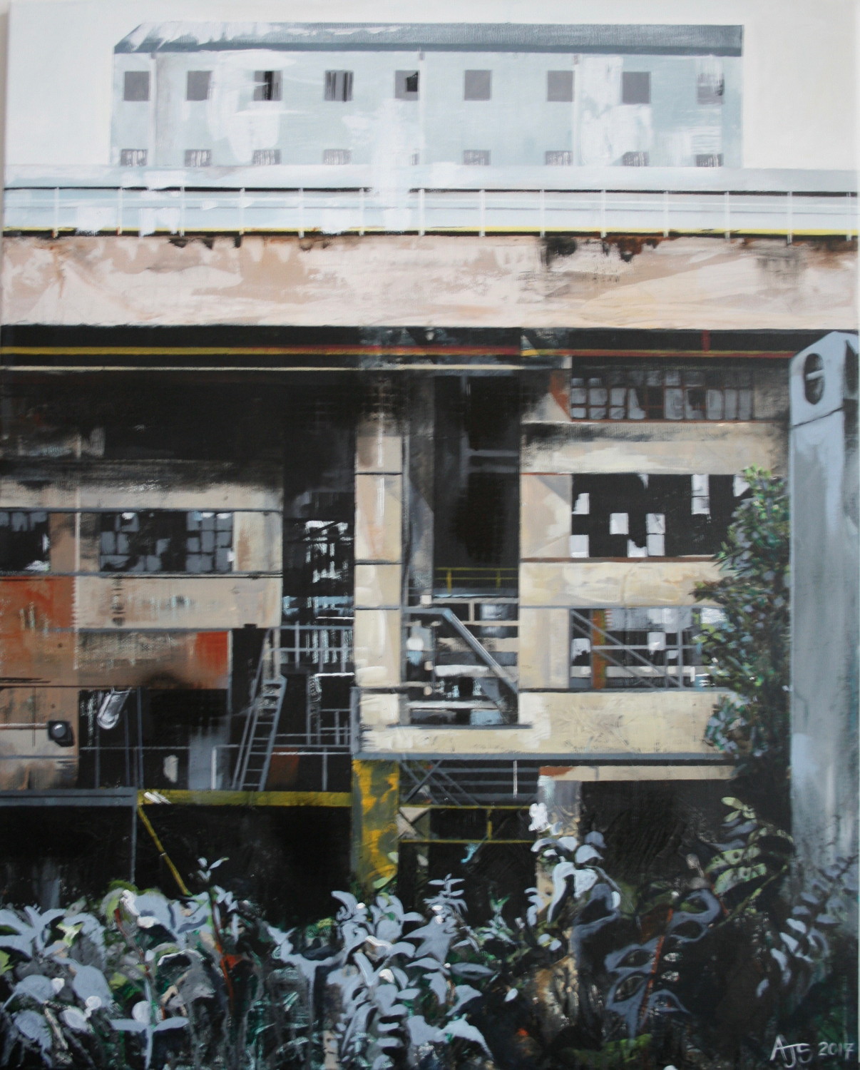 Andrea Sadler, Soda Ash, 75x60cm, Acrylic and spray paint on canvasLR ...