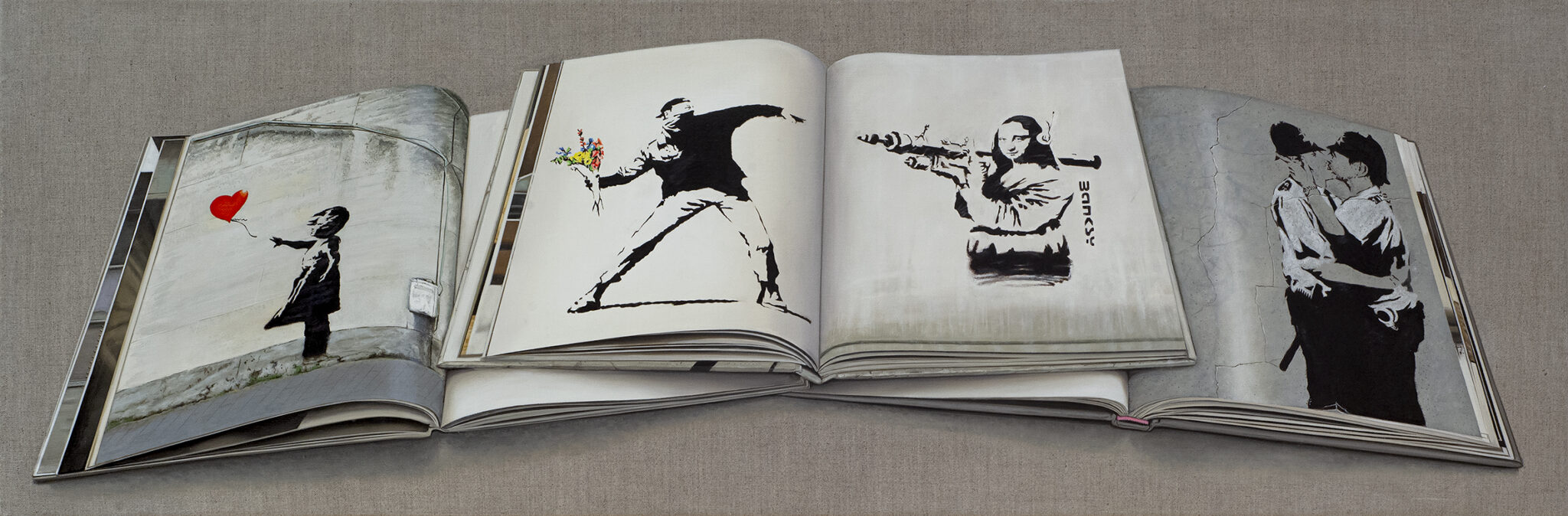Banksy Open Books – NEW LIGHT ART